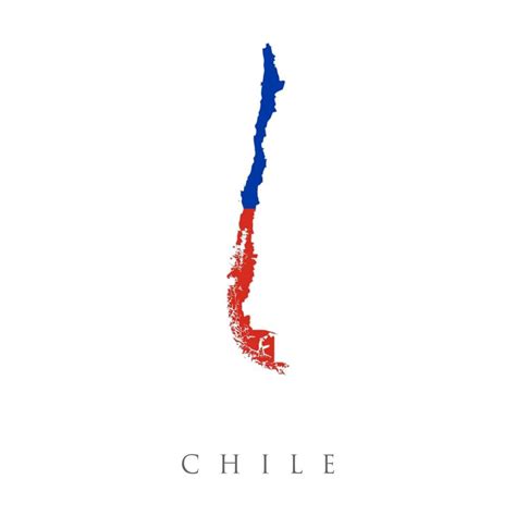 Chilean Flag Map Chile Vector Set Detailed Country Shape With Region