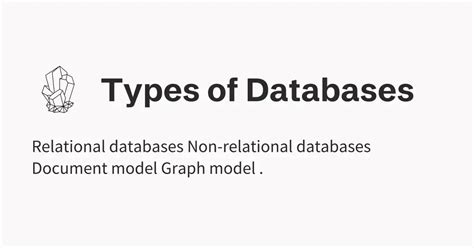 types of databases