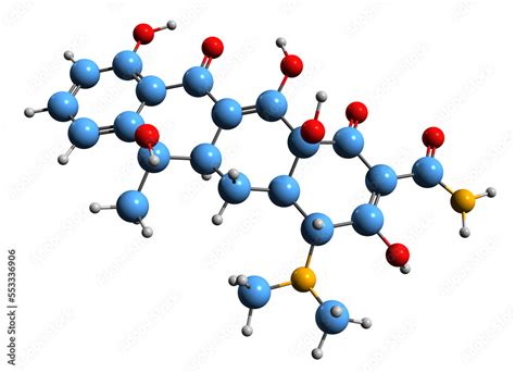 3d Image Of Tetracycline Skeletal Formula Molecular Chemical