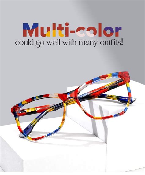 Geometric Libby Multicolor Glasses Deals Zeelool Glasses