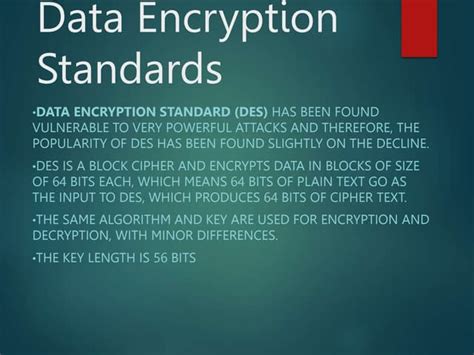 Data Encryption Standards 1 Pptx