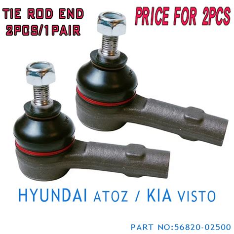 Jual 2pcs Tie Rod End Hyundai Atoz Kia Visto 56820 02500 Shopee