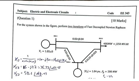Solved For The System Shown In The Figure Perform Two