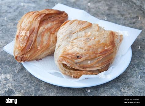 Pastizzi Typical Street Food Maltese With Ricotta And Peas Stock
