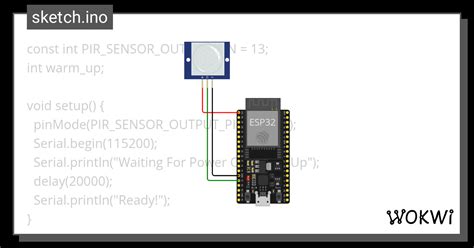 Pir Sensor Wokwi Esp32 Stm32 Arduino Simulator