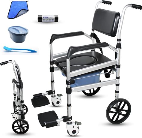 Padded Rolling Shower Commode Chair At Taj Wheatley Blog