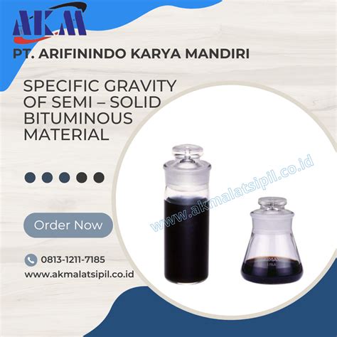 Specific Gravity Of Semi Solid Bituminous Material Pt Arifinindo