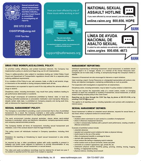Safer Seas Policy And Reporting Guidelines Moxie Training