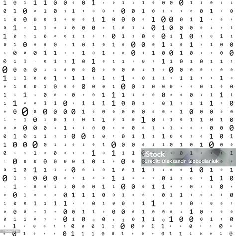 Binary Code Zero One Matrix White Background Banner Pattern Wallpaper