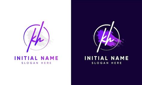 Premium Vector Kh Initial Letter Handwriting And Signature Logo