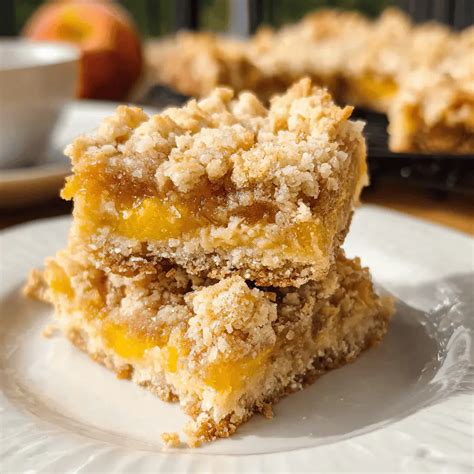 Easy Peach Crumble Bars Recipe With Love And Flavor