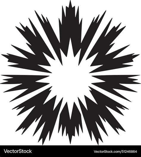 Explosion Black And White Royalty Free Vector Image