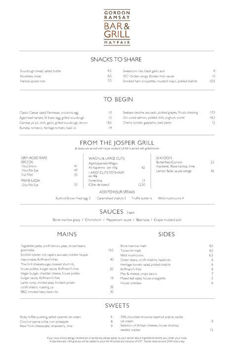 View Our Menus Gordon Ramsay Bar And Grill Gordon Ramsay Restaurants