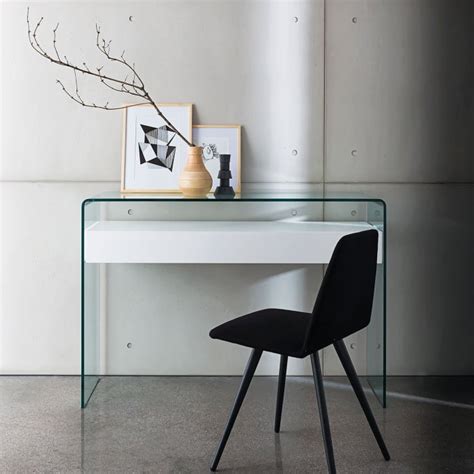 Modern Glass Console Tables Curved Glass Console Tables Klarity
