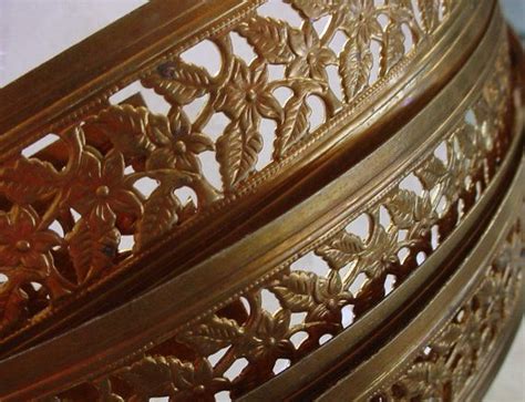 12 Foot Old Vintage Solid Brass Banding Open Work Texturized Brass