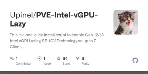 Github Upinelpve Intel Vgpu Lazy This Is A One Click Install Script