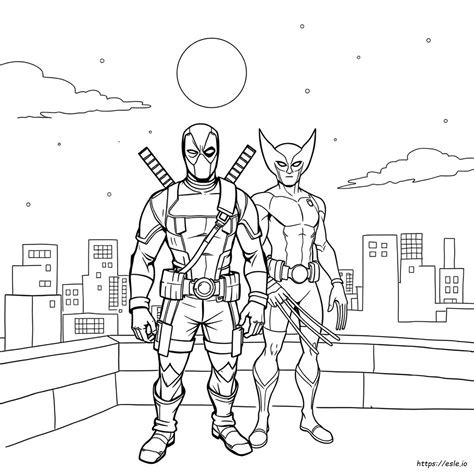 Wolverine And Deadpool Printable Coloring Pages