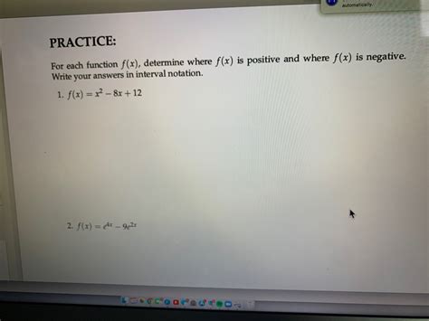 Answered For Each Function Fx Determine Where Bartleby