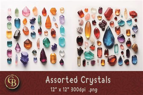 Assorted Crystals Graphic By Chris Bacon · Creative Fabrica