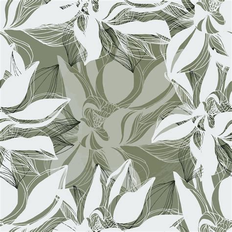 Premium Vector Lotus Seamless Pattern