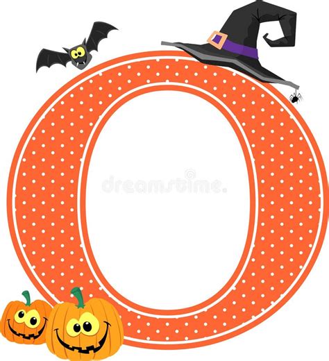 Hoofdletter O Met Halloween Design Elementen Vector Illustratie
