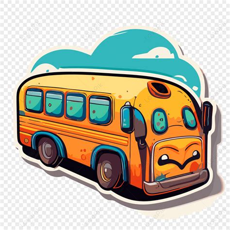 貼紙校車卡通圖像剪貼畫 向量卡通校車卡通貼紙eps圖案素材免費下載，可愛卡通圖片，尺寸2134 × 2134px Lovepik
