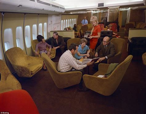 Vintage Photographs From The 1970s Shows Groovy Lounges On Airplanes