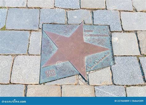 Star Of Basia Trzetrzelewska At Walk Of Fame In Opole Known As Aleja
