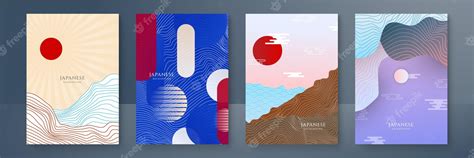 Premium Vector Japanese Background With Line Wave Pattern Vector