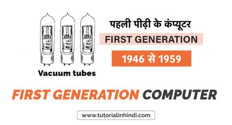 Computer Generation In Hindi कंप्यूटर की जनरेशन पीढ़ियां Tutorial