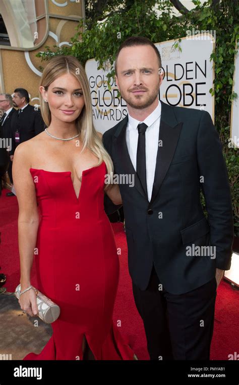 Actress Lauren Parsekian And Actor Aaron Paul Attend The 71st Annual