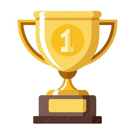 Gold Trophy For Place Winner Clipart Vector Art And Illustration