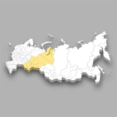 Emplacement De La Région De Loural Sur La Carte De La Russie Vecteur