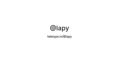 Lapy — Teletype