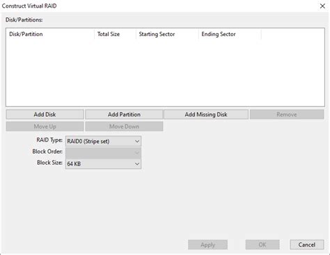 Construct Virtual RAID DiskGenius