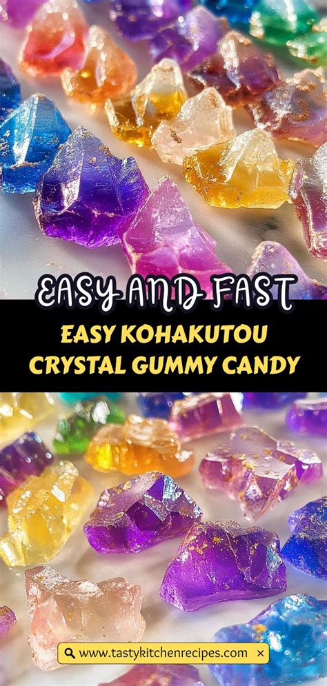 Kohakutou Crystal Gummy Candy Recipe Candy Recipes Gummy Candy