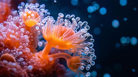 Close Up Of A Flower With Many Small Bubbles Surrounding It The Bubbles Are White And The