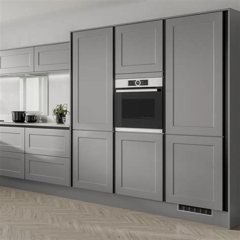 Howdens Chelford Handleless Slate Grey Kitchen