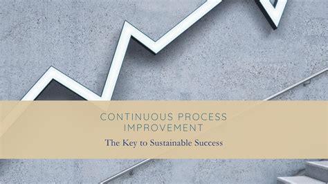 Continuous Process Improvement The Key To Sustainable Success
