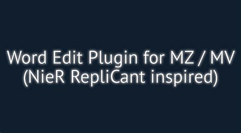 Gbccoffeeequipmentskillwordedit V11 Word Edit Plugin Rpg Maker