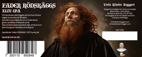 Fader Rödskäggs Xliv Ipa Vreta Kloster Bryggeri Untappd