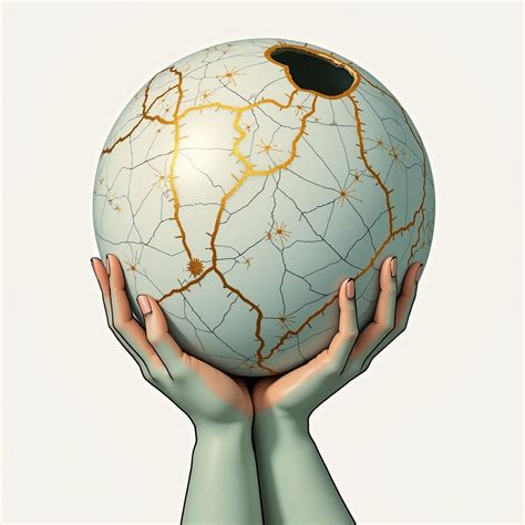 Free Kintsugi World Healing Photo Kintsugi Ceramic Globe Download At Stockcake