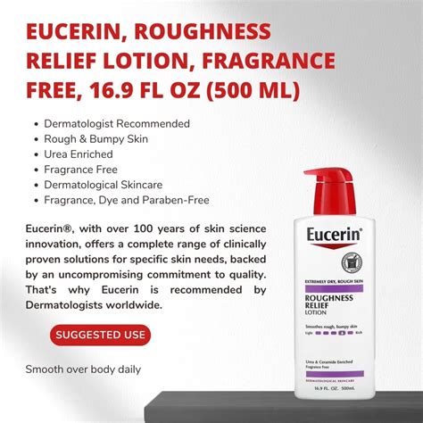 Eucerin Roughness Relief Lotion 500ml With Urea And Ceramide Body Lotion