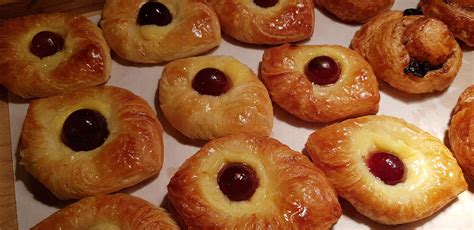 Assorted Fresh Baked Sweet Puff Pastry Stuffed With Fruit And Jelly And
