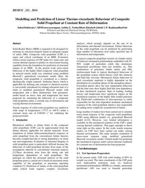 Pdf Modelling And Prediction Of Linear Thermo Viscoelastic Behaviour Of Composite Solid