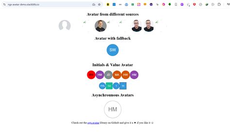 Angular Ngx Avatar Example To Create Social Media Profile Avatar Cards In Browser Using