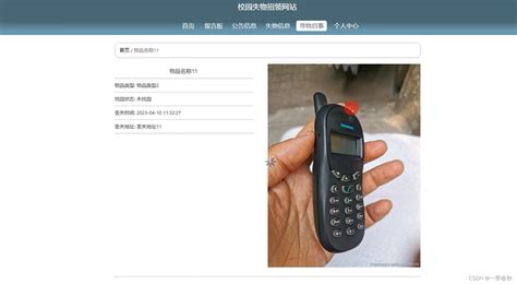 基于springboot vue校园失物招领网站的设计与实现 前端失物招领网页设计 csdn博客