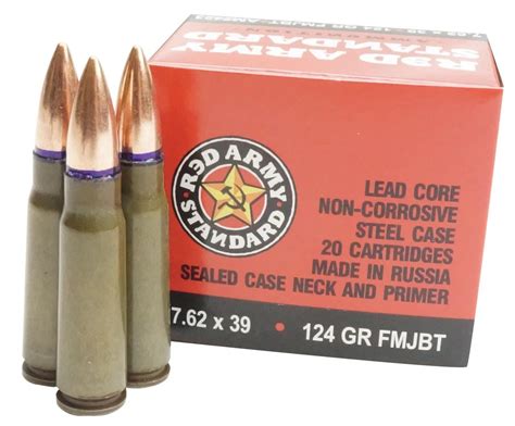 Century Red Army Standard Made In Russia 762x39mm 124 Grain Full