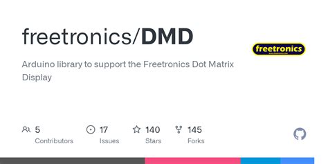 GitHub Freetronics DMD Arduino Library To Support The Freetronics Dot Matrix Display