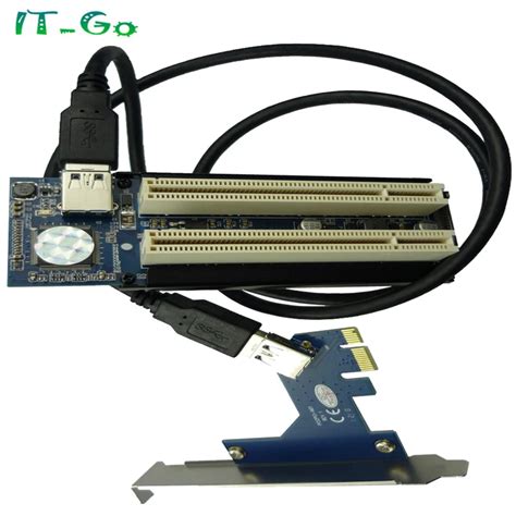 Pcie X1 X4 X8 X16 To Dual Pci Slots Adapter Pci Express To 2 Pci Card